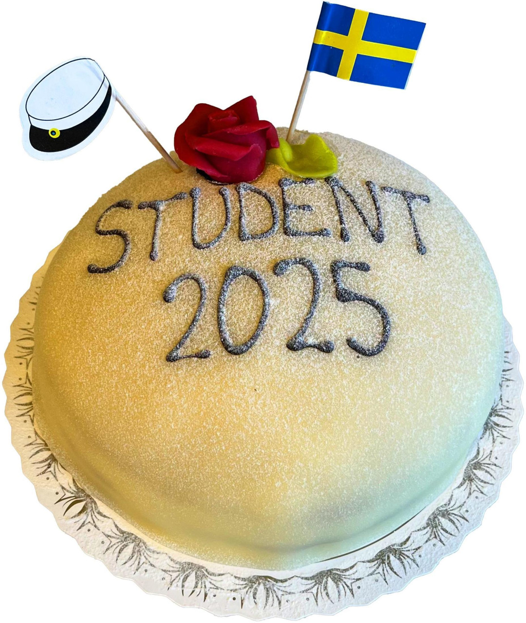 Studenttårta med text - "STUDENT 2025" - EKO:-